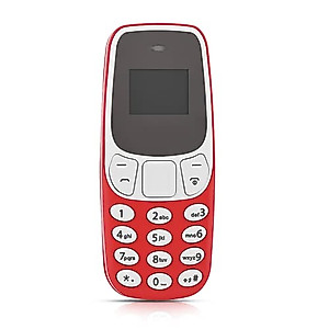 Mini Phone, Small Cell Phone Unlocked Phone Dual SIM Dual Standby Tiny Phone with Built-in Voice Changer, Bluetooth Dialing, Pocket Mini Mobile Phone for Kids Adults (Red)