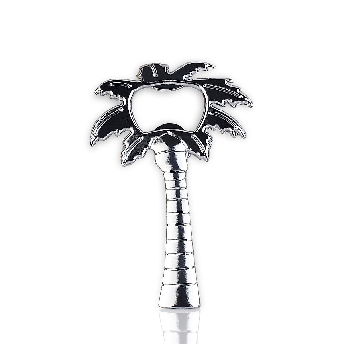 10pcs Palm Tree Coconut Tree Wine Bottle Opener Wedding Party Favor (Silver)