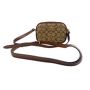 Coach Mini Jamie Camera Bag in Signature Canvas in Khaki/Saddle 2