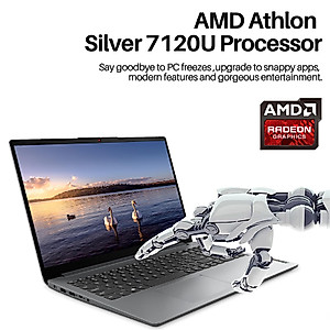 Lenovo 2023 Newest 15.6" Ideapad 1 Laptop, AMD Athlon Dual-Core Processor, 4GB RAM, 128GB PCIe SSD, HD Anti-Glare Display, Bluetooth,WiFi,HDMI,Webcam, Windows 11 Home in S Mode, Bundle with JAWFOAL