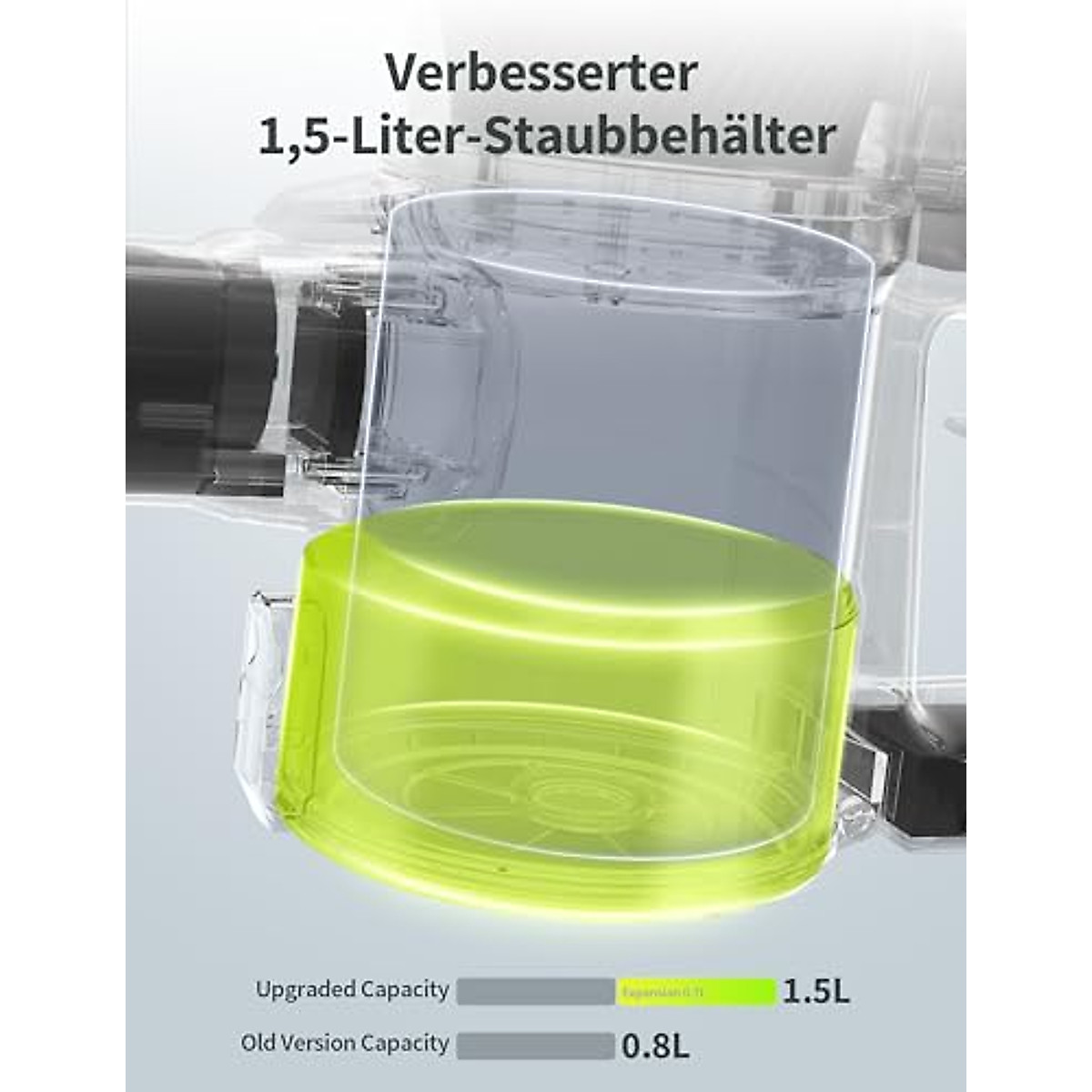 kalado Cordless Vacuum Cleaner, 26Kpa Powerful Stick Vacuum Cleaner, Portable Vacuum Cleaner with LED Display, Rechargeable Vacuum, Self-Standing, Brushless Motor, 6-in-1 Multifunctional Cleaner