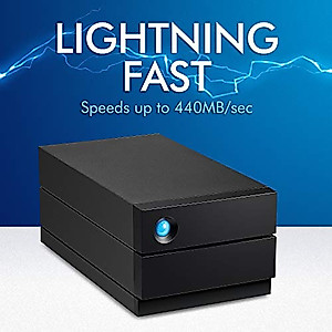 LaCie 2big RAID 16TB External Hard Drive Desktop HDD – USB-C, 7200 RPM Enterprise Class Drives, for Mac and PC Desktop, Rescue Services (STHJ16000800)