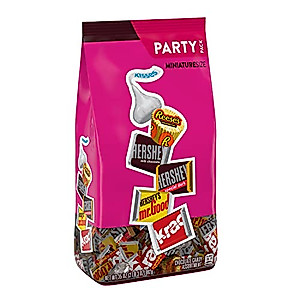 HERSHEY'S and REESE'S Assorted Chocolate Flavored Candy Party Pack, 35 oz