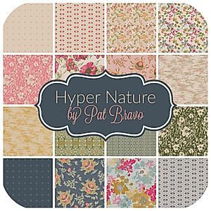 Hyper Nature Fat Quarter Bundle (16 Pieces) by Pat Bravo for Art Gallery 18 x 21 inches (45.72 cm x 53.34 cm) Fabric cuts DIY Quilt Fabric