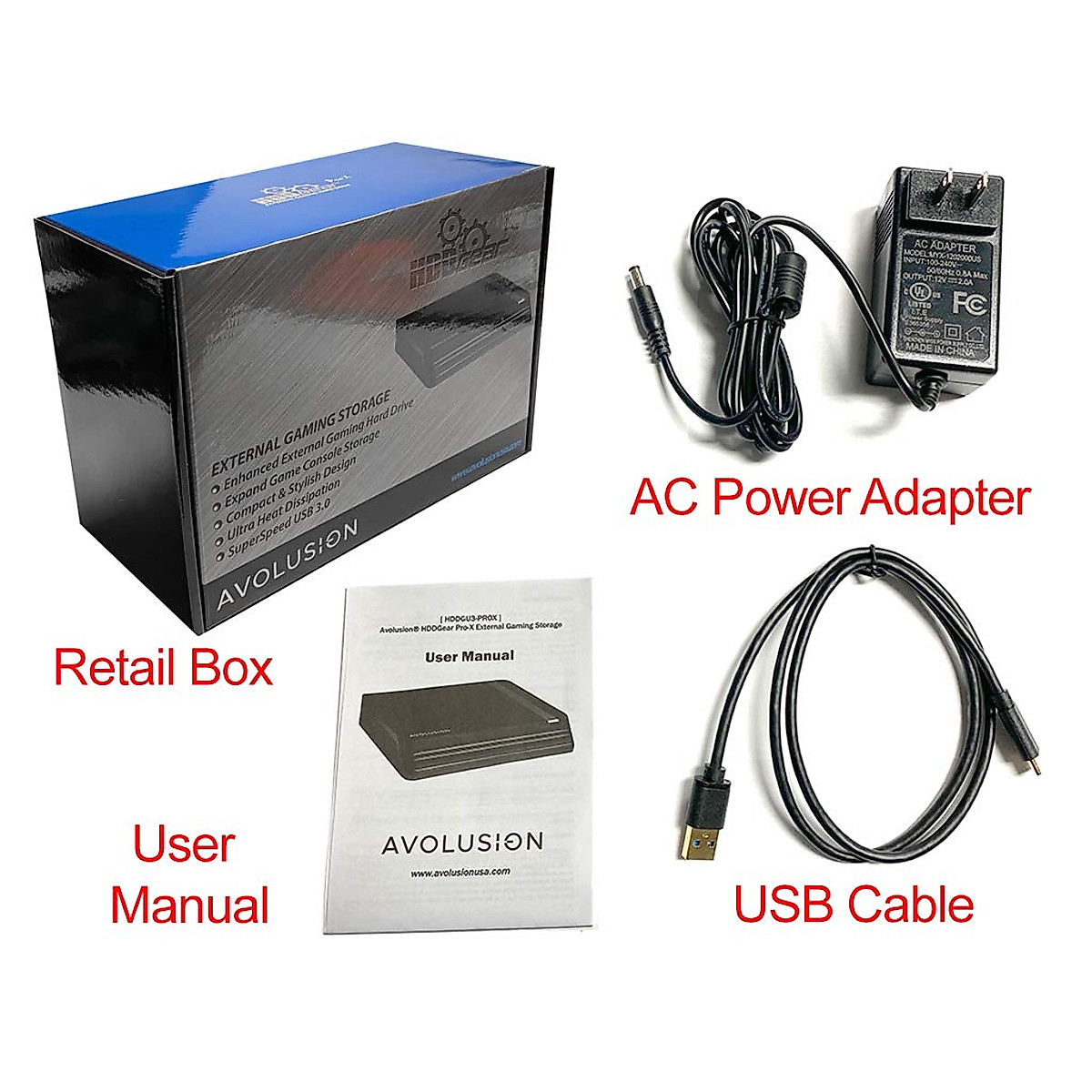 Avolusion HDDGear Pro X 8TB USB 3.0 External Gaming Hard Drive (Pre-formatted for Xbox One X, S, Original)