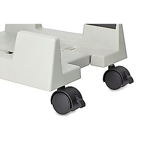 Mount-It! CPU Stand with Wheels, Adjustable Width Computer Cart, Universal Design Fits Desktop PC Tower ATX, Locking Wheels, 6-10.2" Wide 60 Lbs Capacity