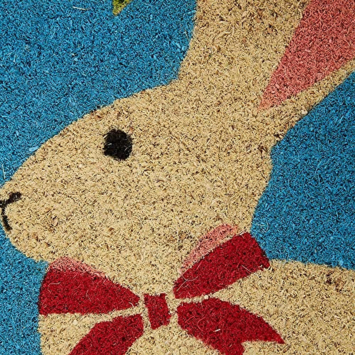 DII Animal Collection Natural Coir Doormat, 17x29, Easter Bunny