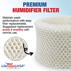 LifeSupplyUSA Humidifier Filter Replacement Wick Filter A Compatible with Honeywell HAC-504 HAC-504AW HAC504V1 HCM-1000 HCM-2000 HCM-300 Series