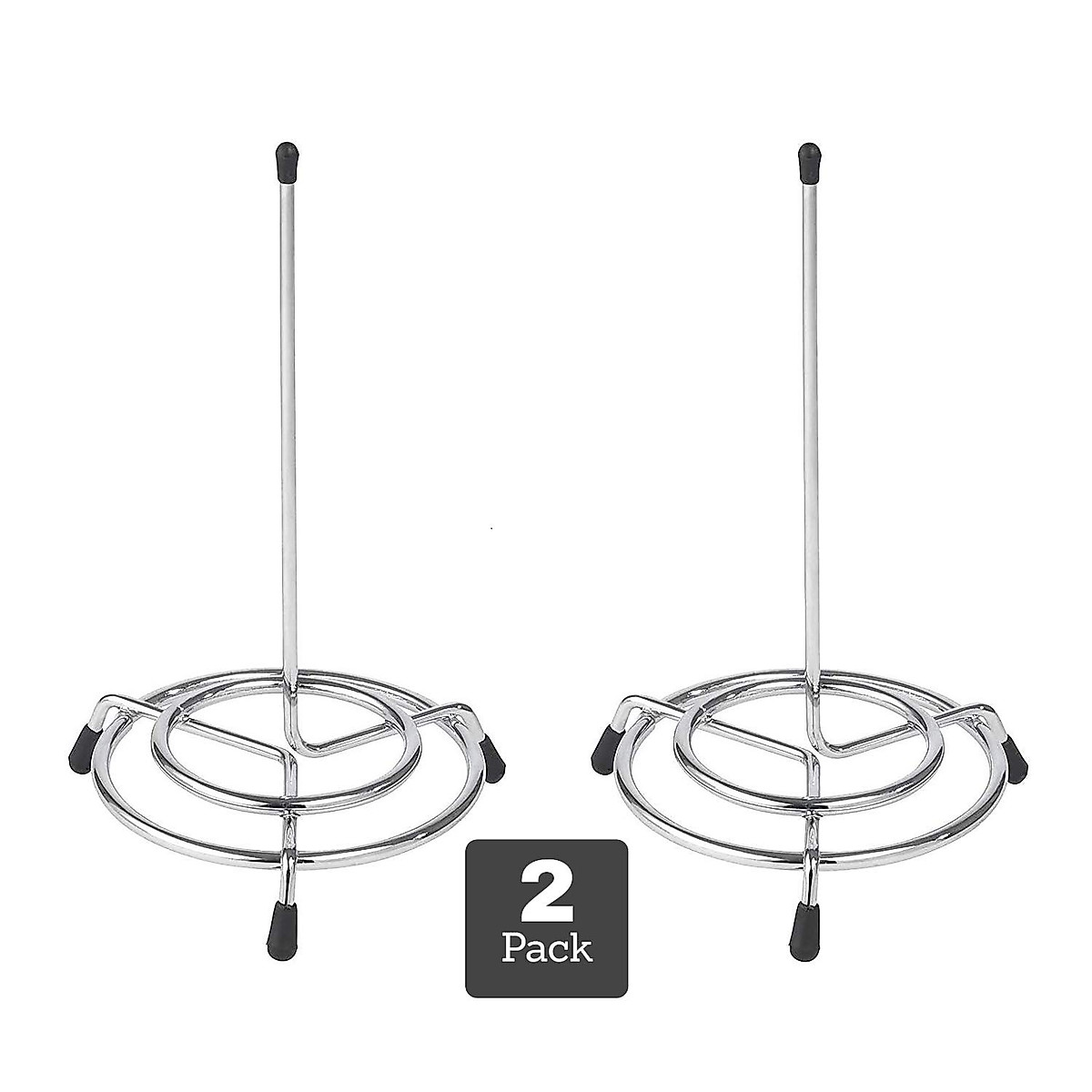 1InTheOffice Wire Receipt Spindle,Chrome Receipt Holder, 2 Pack" (Chrome)