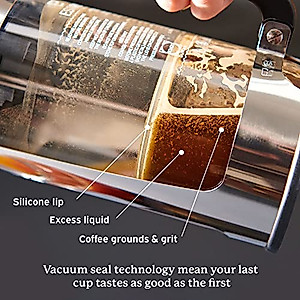 ESPRO P7 French Press - Double Walled Stainless Steel Insulated Coffee and Tea Maker (Polished Stainless Steel, 18 Ounce) Set of 4 Coffee Tasting Cups (White, 10 Ounce)