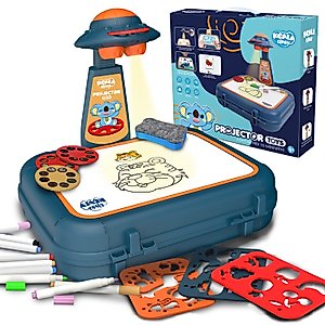 Drawing Projector for Kids, Toys for Girls 4-6, Art Sketch Projector Drawing and Tracing Include 64 Projection Image, Color Pen, Drawing Stencil, Kids Learn How to Draw Toys Set for Boys Girl ages 3-5
