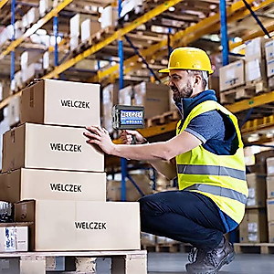 WELCZEK TIJ127 Handheld Inkjet Printer, Portable Handheld Printer with 4.3Inch Touch Screen Quick Drying Inkjet Coding Machine for Barcode Label Text Logo QR Code Batch Number (Support 25 Languages)