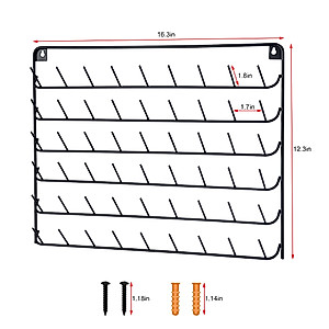 JODOUEEIR 2 pack thread holder wall mount，54 spools sewing thread organizer，sewing thread storage，thread rack，spool thread holder，thread organizers and storage，thread spool organizer，Black