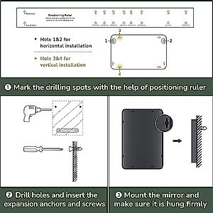 TokeShimi Gold Bathroom Mirror for Wall 40 x 30 Inch Rounded Corner Rectangle in Aluminum Alloy Metal Frame Deep Set Design Hangs Horizontal Or Vertical Farmhouse