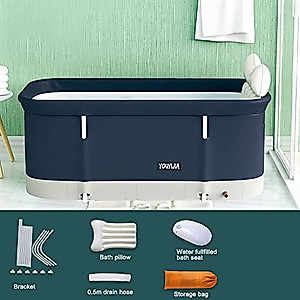 Foldable Ice Bath Tub Cold Plunge Tub for Adults 47 Inch Portable Hot SPA Bath Tub Bathtub Concise