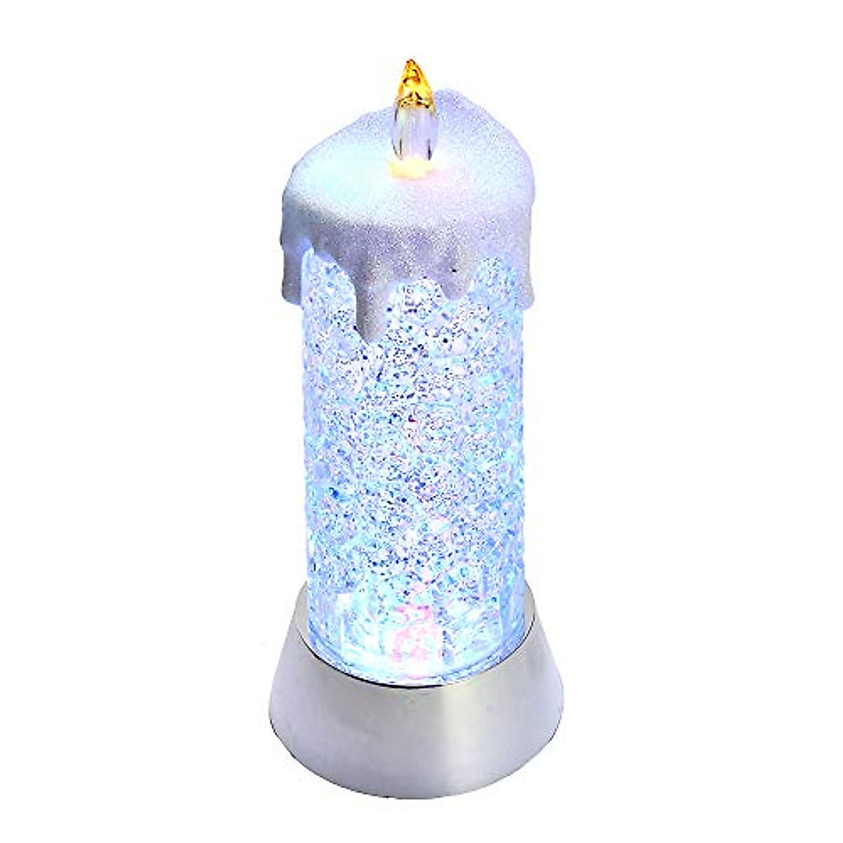 Kurt S. Adler Kurt Adler 9.25-Inch Battery-Operated Color Changing Snowing Candles,plastic and iron, Multi
