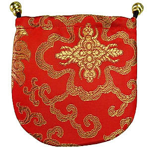 kilofly 30 pc Chinese Silk Brocade Drawstring Jewelry Bag Gift Pouch Value Set