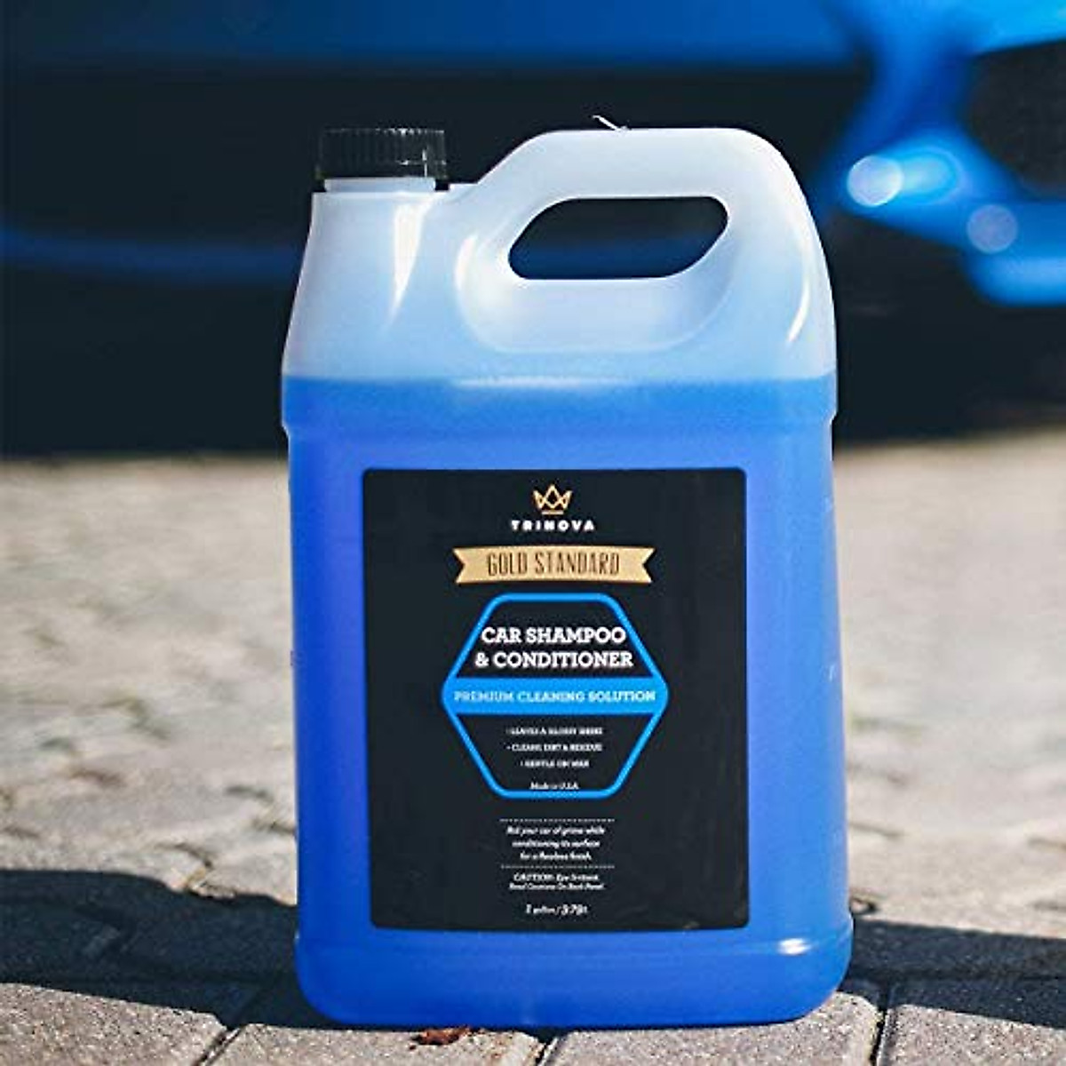 TriNova Car Wash Gallon - Car Shampoo and Conditioner - pH Neutral - High Foaming Car Soap - Leaves a Glossy Shine - Perfect for Foam Cannon - 1 gallon, 128oz