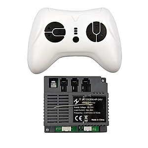 24V Kids Ride On Toys Remote Control JR1930RX-4P-24V Motherboard Control Box Accessories, 2.4G Bluetooth Remote Control and Receiver fits Children Ride On Car Replacement Parts