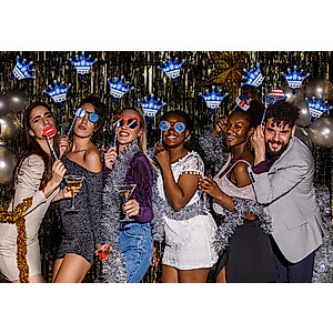 10PCS Blue Silver Mini Crown Balloon for Anniversary Wedding Birthday Aluminum Foil Balloons Bridal Shower Party Decorations for Woman Girl