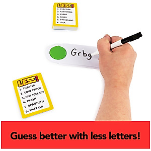 Less is More, Party Board Game Fun Word Letter Card Game Funny Gift Toy Living Room Family Game Night, for Adults, Teens, and Kids Ages 8 and up