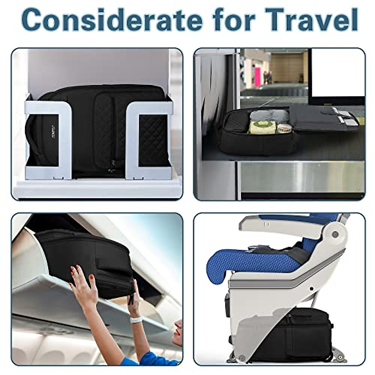 ZOMFELT Rolling Backpack for Women, Carry on Luggage Travel Backpack with Wheels, 17 Inch Laptop Backpack with Toiletry Bag, Wheeled Backpack for Travel Trip Business