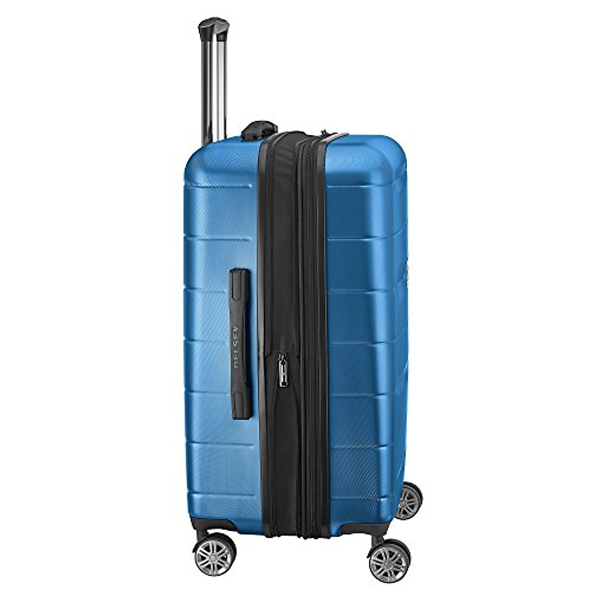 Delsey Luggage Comete 2.0 Medium Checked Luggage, Hard Case Expandable Spinner (Steel Blue)