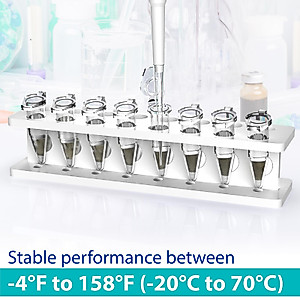 eLabPal Magnetic Bead Rack Separator for DNA/RNA, Magnetic Separation Rack for Biological Sample Purification, Holds 16 Wells of 1.5ml/2ml Centrifuge Tubes