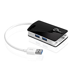 Siig SuperSpeed 3 Port USB 3.0 LAN Hub Adapter with RJ45 Gigabit Ethernet Port and USB-C to Type-A Adapter - White