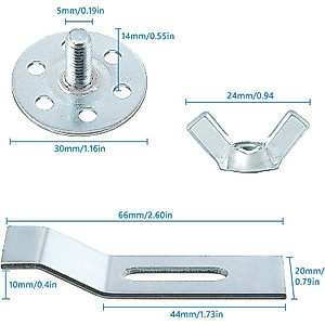 12 Pack Sink Clips Kit, Undermount Sink Clips, Sink Mounting Kit Bracket, Installation Repair Hardware Clips Fastener Support for Kitchen or Bathroom Sinks (Silver)