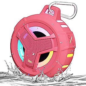 EBODA Bluetooth Shower Speaker, Waterproof Portable Wireless Speakers with Light, IP67 Floating, 2000mAh, Small Portable Speaker for Kayak, Beach, Pool Accessories, Gifts for Girls