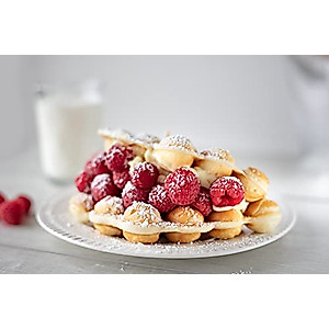 Bubble Waffle Maker- Electric Nonstick Hong Kong Egg Waffler Iron Griddle w Ready Indicator Light- Ready in under 5 Mins- Recipe Guide Included Make Homemade Ice Cream Cones Summer Pool Party Treat