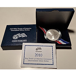 2010 P Boy Scouts Centennial Silver Dollar Commemorative US Mint Uncirculated