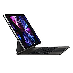 Apple Magic Keyboard: iPad Keyboard case for iPad Pro 11-inch (1st, 2nd, 3rd, 4th gen) and iPad Air (4th, 5th gen, and M2), Great Typing Experience, Built-in trackpad, US English - Black (Renewed)