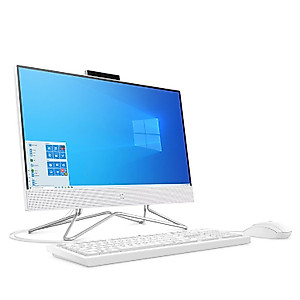 HP All-in-One Desktop, 21.5" FHD Anti-Glare Display, AMD Athlon Silver 3050U (Beat Core i3-10100Y) Up to 3.2GHz, 8GB RAM, 256GB PCIe SSD, Webcam, WiFi, Media Card Reader, HDMI, RJ45, Win 11 Pro