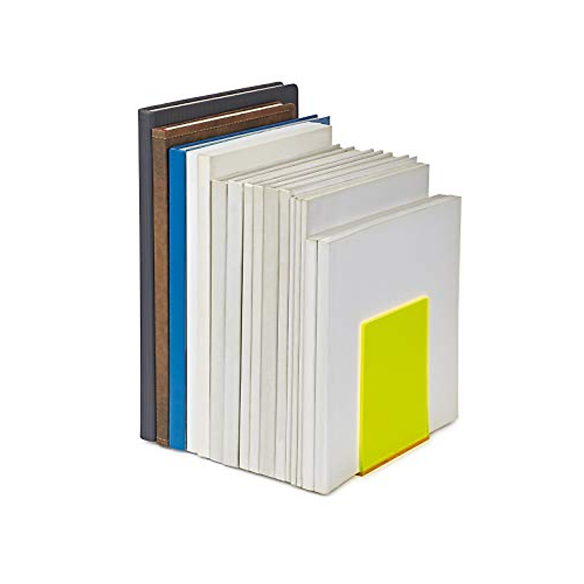 Maul Pack of 2 Premium Acrylic Bookends 10 x 10 x 13 cm Neon Yellow