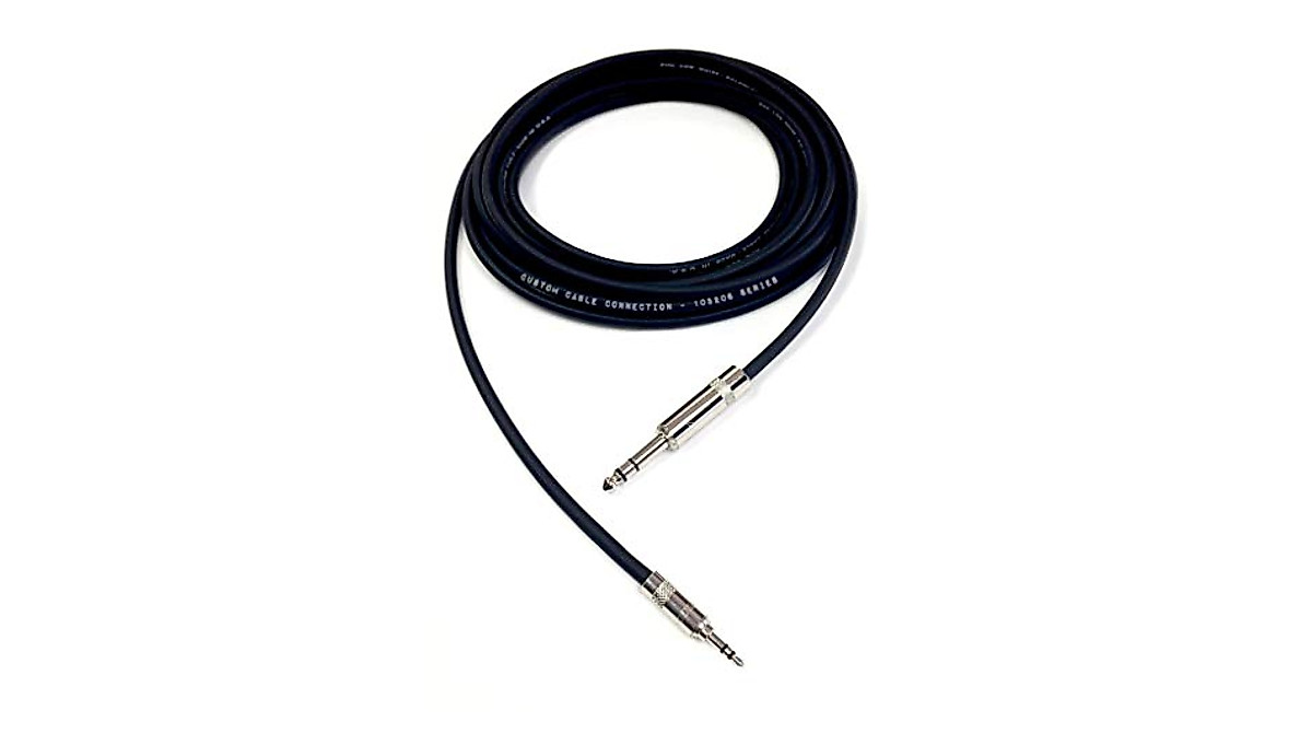 1 Foot Pro Audio TRS to TRS Cable - Custom Cable Connection