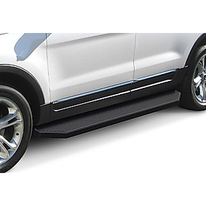 APS 6-inch Aluminum (Black Powder Coated Flat Style) Running Boards Nerf Bars Side Steps Compatible with Ford Explorer 2011-2019 4-Door