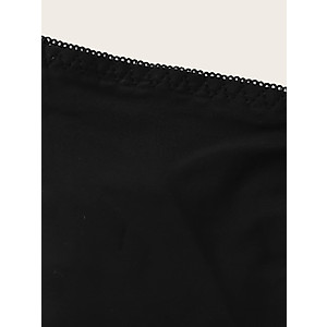 GORGLITTER Women's 2 Piece Clear Strap Thong Invisible G String No Show Underwear Panties Black