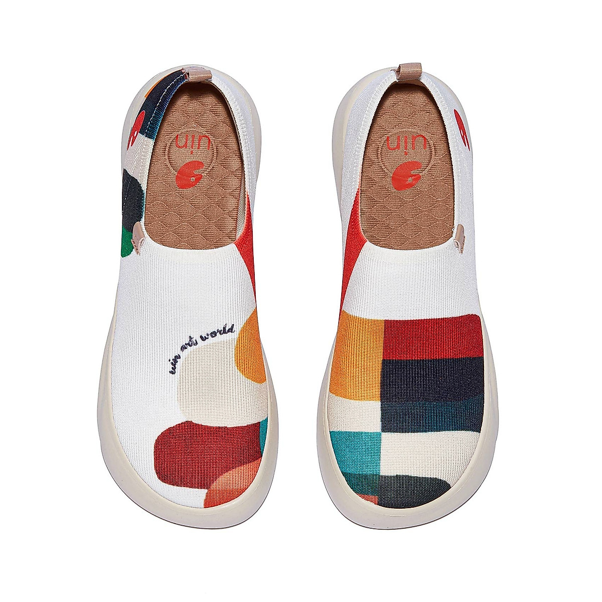 UIN Women's Art Travel Walking Shoes Slip On Casual Lightweight Fashion Sneaker Toledo ⅩⅤ Hold That Color 3 (9.5)