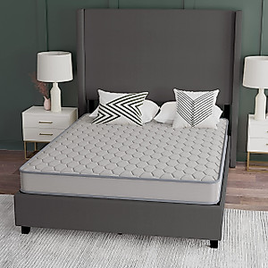 EMMA + OLIVER Astor Full Premium Mattress in a Box - 6" Hybrid Innerspring Mattress - CertiPUR-US Certified Foam - Medium Firm Support - Knit Fabric Top