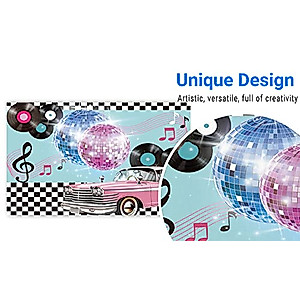 Funnytree 50s Retro Rock N Roll Diner Party Backdrop Car Sock Hop Dance Cosplay Prom Photography Background Classic 1950s Baby Birthday Wedding Banner Cake Table Decoration Photo Booth