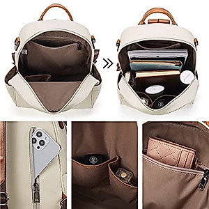 BROMEN Backpack Purse for Women Leather Designer Travel Backpack Large Fashion College Shoulder Bags