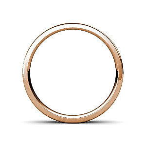 High Polish 7mm Black Rhodium Plated Flat Celtic Trinity Knot Unisex Wedding Band 14K Rose Gold.Size 13.0