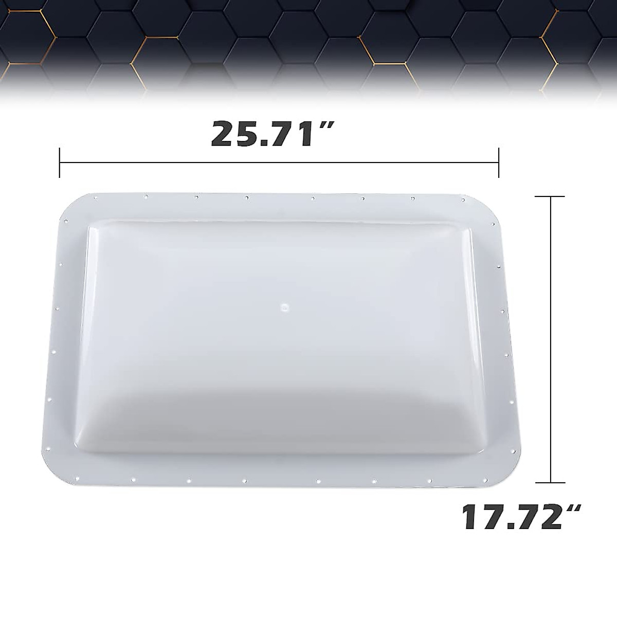 PIT66 Skylight Cover Compatible with RV Camper Food Truck 14" X 22" Camper Skylight Food Truck Skylight White