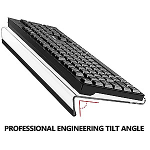 Egchi Computer Keyboard Stand PC Keyboard Stand, Acrylic Tilted Keyboard Stand for Ergonomic Typing Clear Keyboard Tray for Easy Typing and Working, Keyboard Holder with Silicone Non-Slip Case