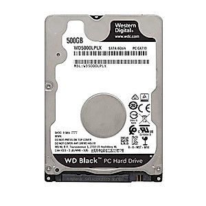 WD Black 500GB Performance Mobile Hard Disk Drive - 7200 RPM SATA 6 Gb/s 32MB Cache 7 MM 2.5 Inch - WD5000LPLX (Renewed)