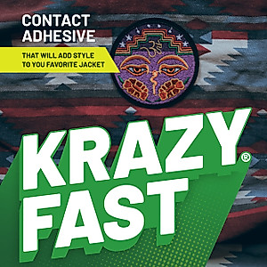 Krazy Fix Clear Fabric Glue, Washable, 100% Waterproof Permanent Bond Glue for Fabric, Heavy Duty Adhesive for Clothing, Patches, Canvas and More, 2.0 fl. oz. Tube