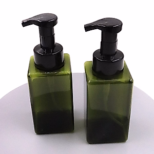 Herb Life 2 PCS Foaming Soap Dispenser, Refillable Foam Liquid Hand Soap Empty Plastic Pump Bottle Container for Bathroom Vanities, Kitchen Sink, Hospital, Clinic (17oz)