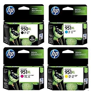 4-pack Replacement Set for HP 950XL 951XL Ink Cartridges, Latest Chipset, Compatible with HP Officejet Pro 8610 8620 8600 8600 plus 8100 8630 8640 8660 8615 8625 251dw 271dw Printer